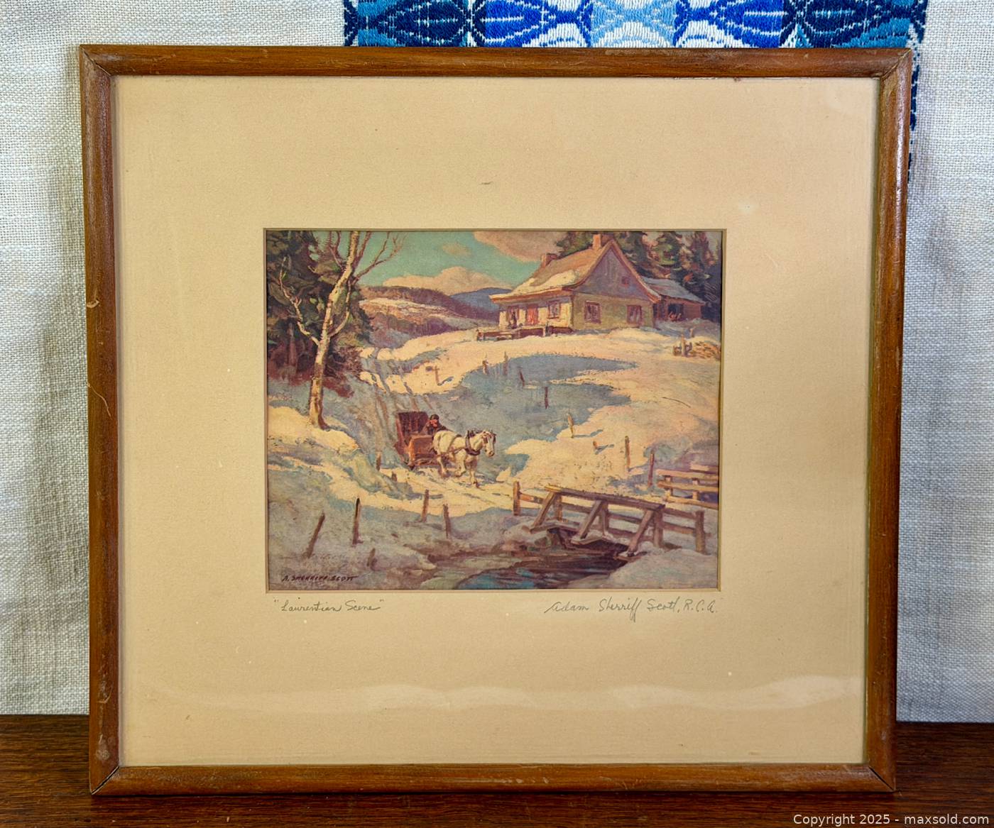 Adam Sheriff Scott signed “Laurentian Scene” framed print | Maxsold