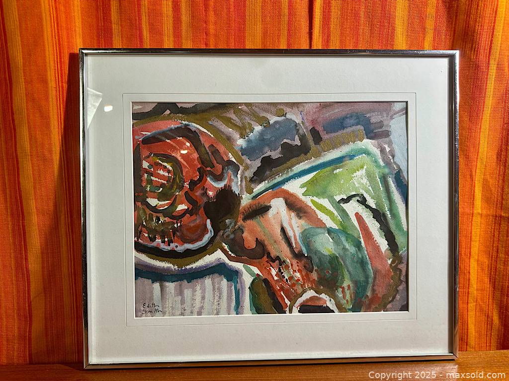 Original framed watercolour painting by Edith Smith | Maxsold