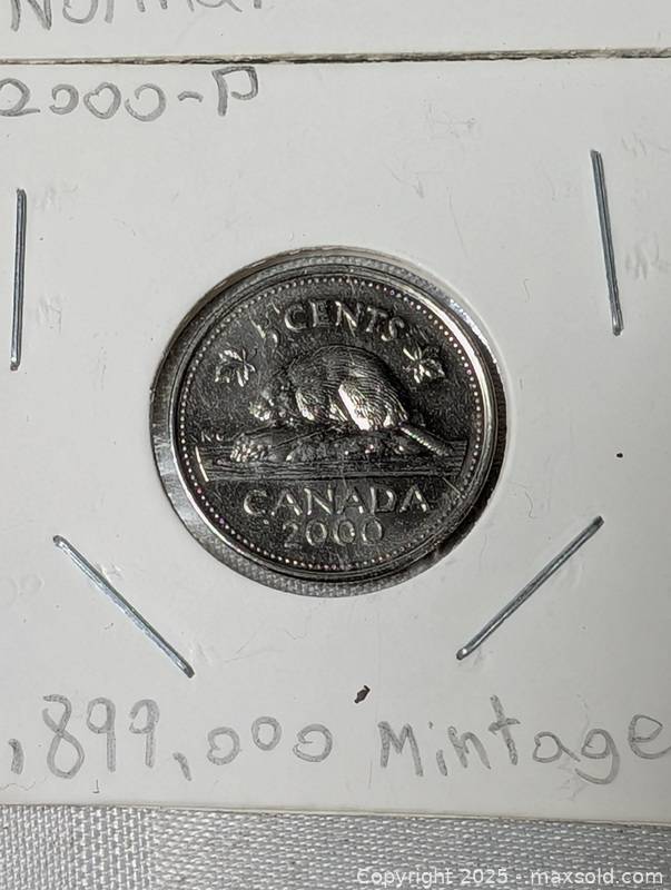 1971, 1977 Low-7, 1990, 2000-P Canadian 5-Cent Coins | Maxsold
