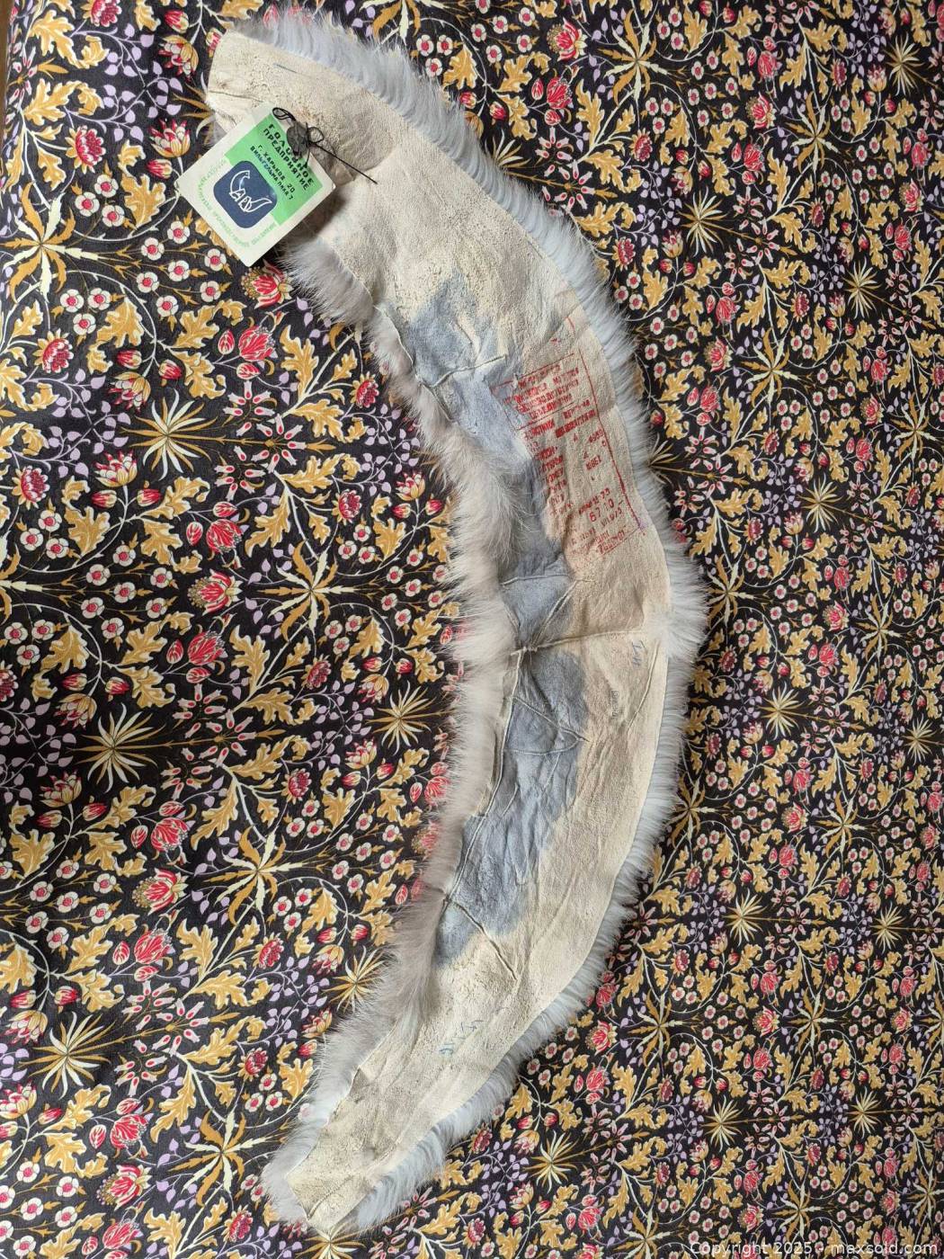 Wolf Fur Trim Collar USSR 1959 With Tag | Maxsold