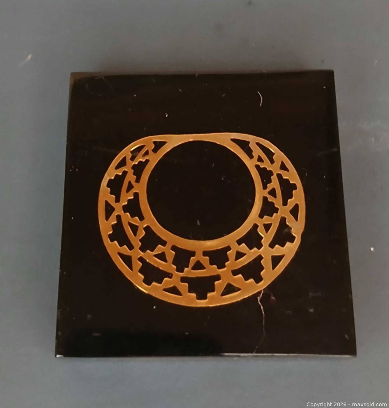 Colombian pre-Hispanic art reproductions and copper plate | Maxsold