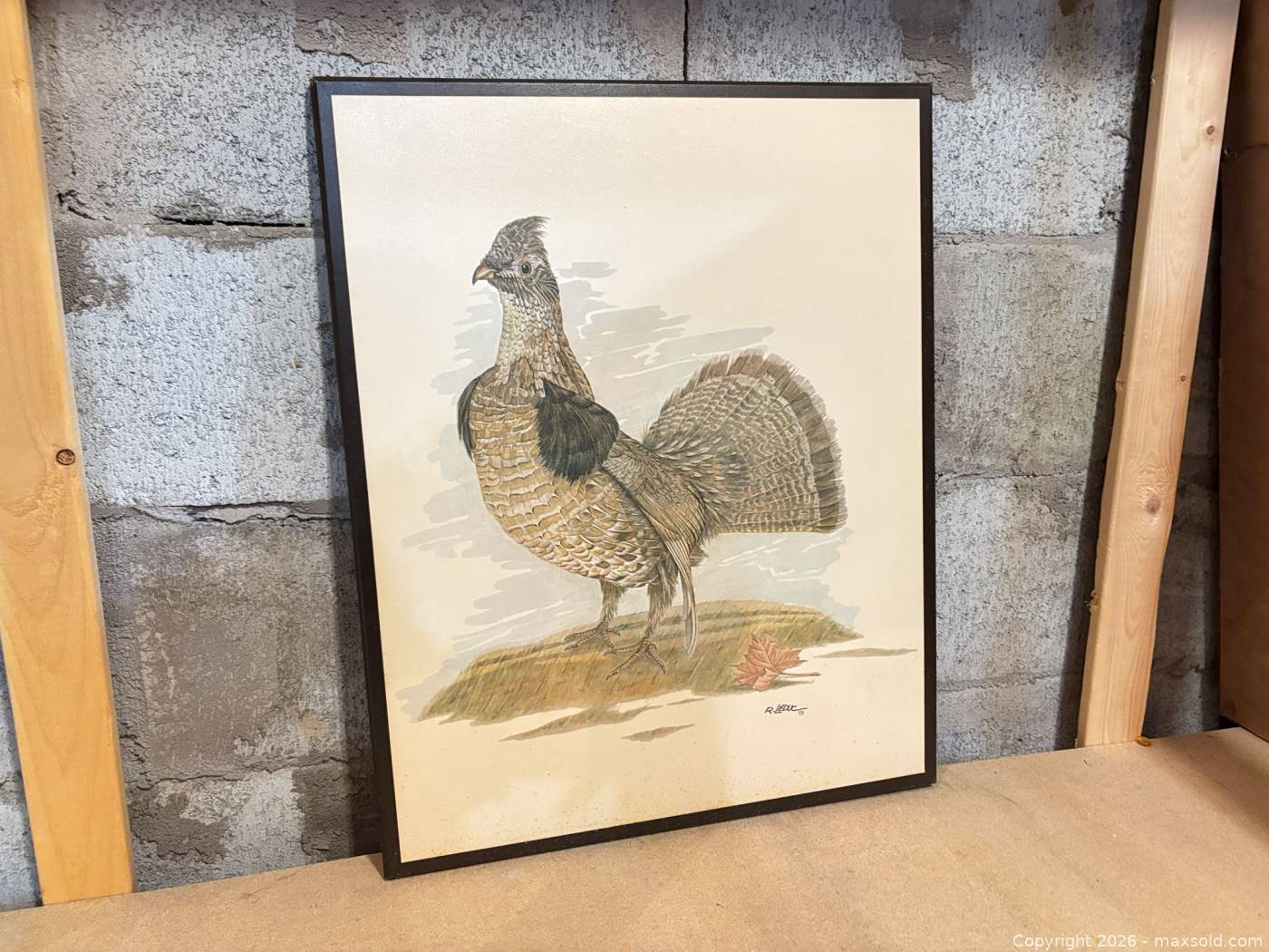Signed R. Leduc 1973 Grouse Illustration | Maxsold