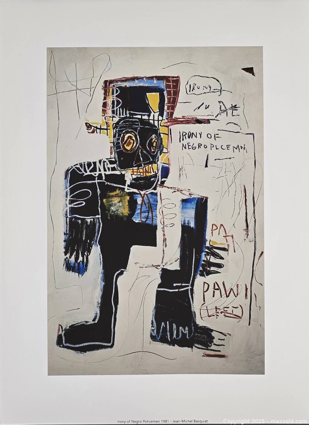 Jean-Michel Basquiat Irony of Negro Policemen fine art print 18x24 in ...