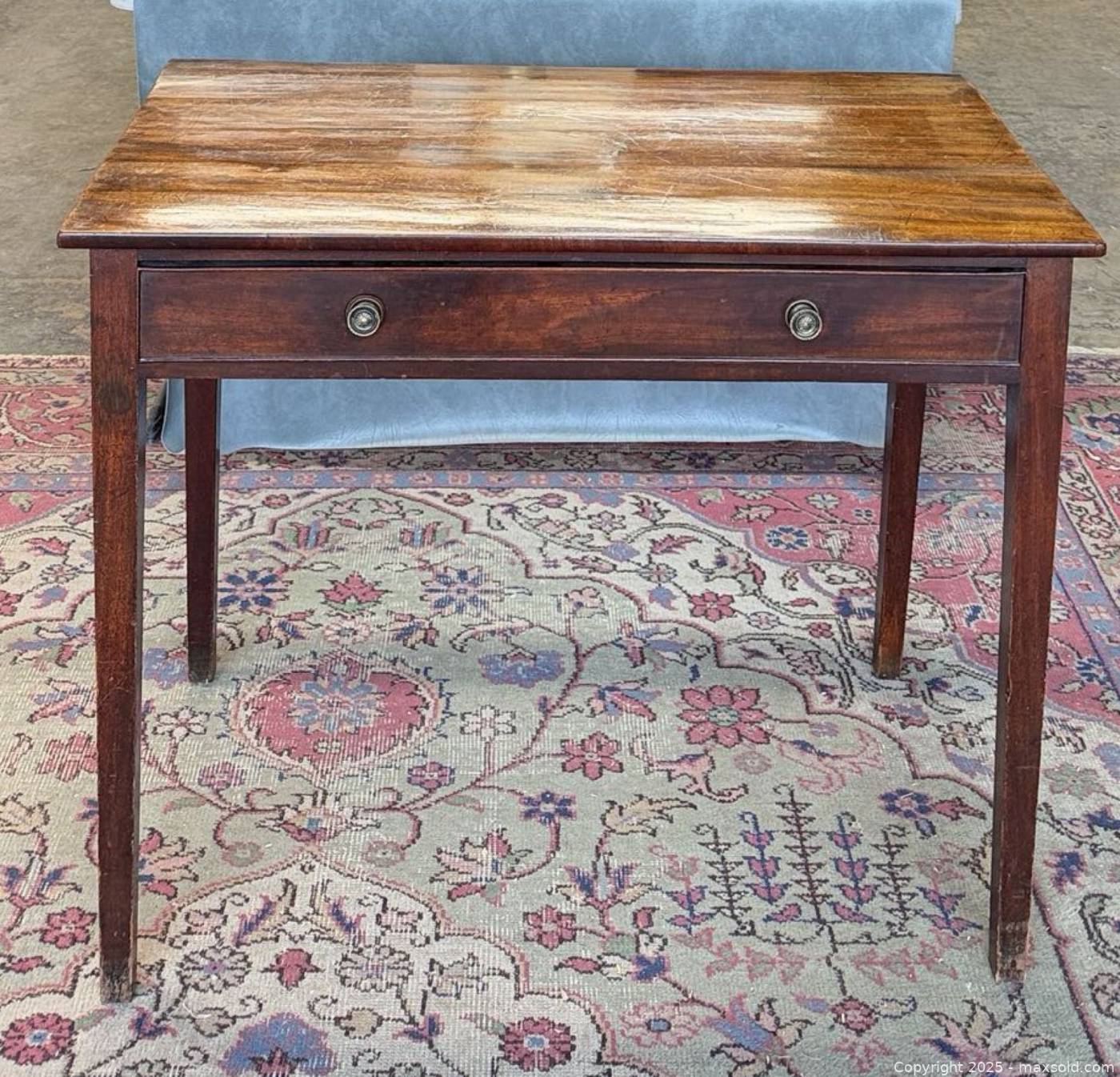Sheraton mahogany writing desk with drawer | Maxsold