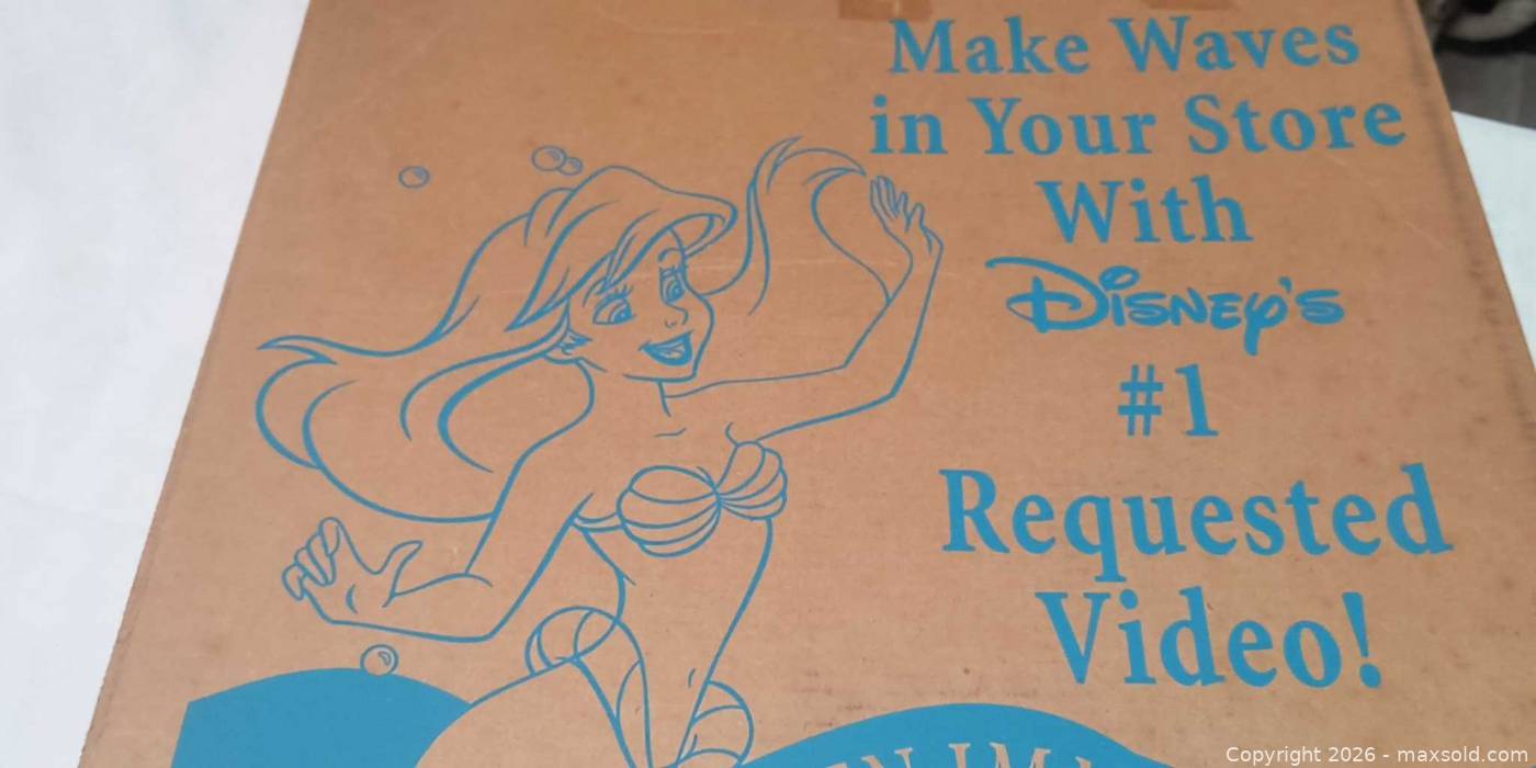 1990s The Little Mermaid P.O.P. display kit shipping box | Maxsold