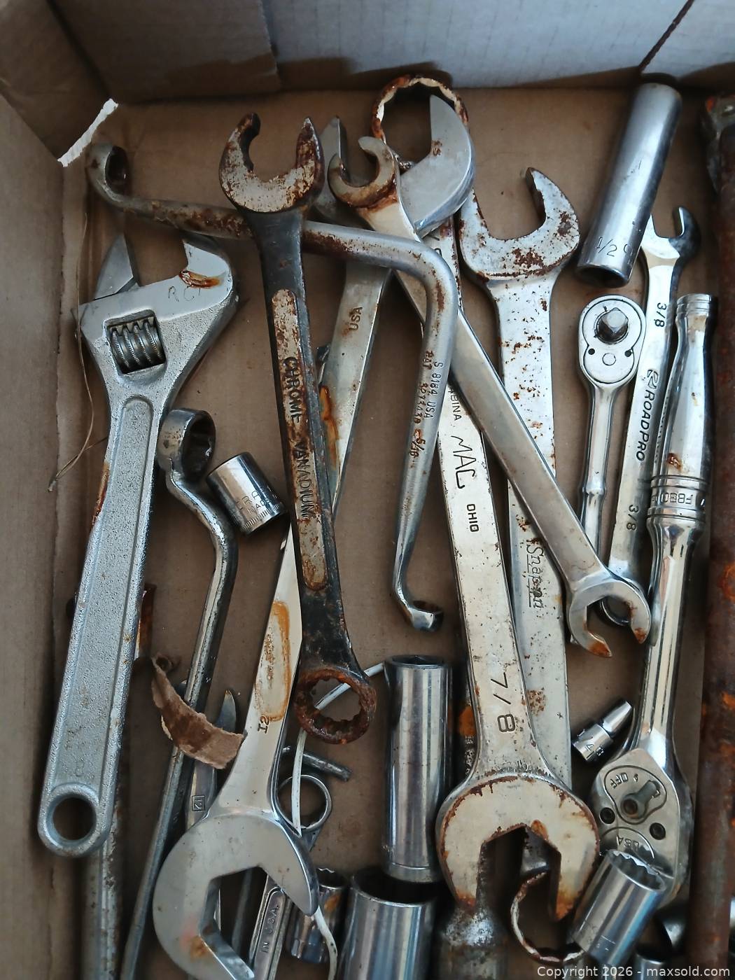 Assorted hand tools and sockets | Maxsold