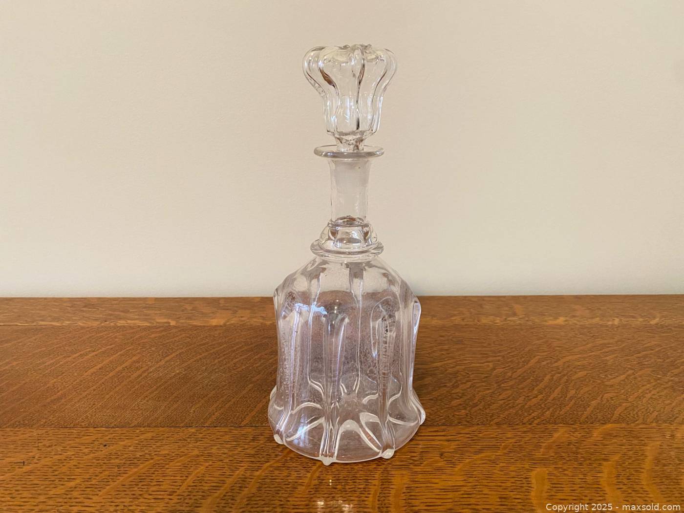 Antique Newcastle bell-shaped glass decanter with stopper | Maxsold
