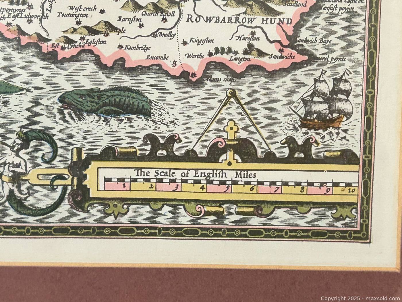 Framed England Maps: Dorsetshire 1610 Repro & 1989 Traditional Counties ...