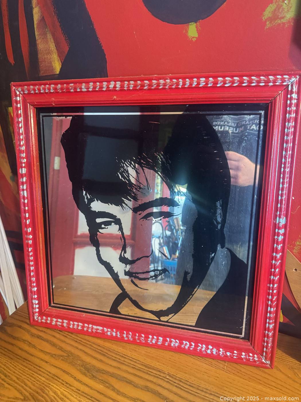 Elvis Presley framed mirror 19x19 | Maxsold