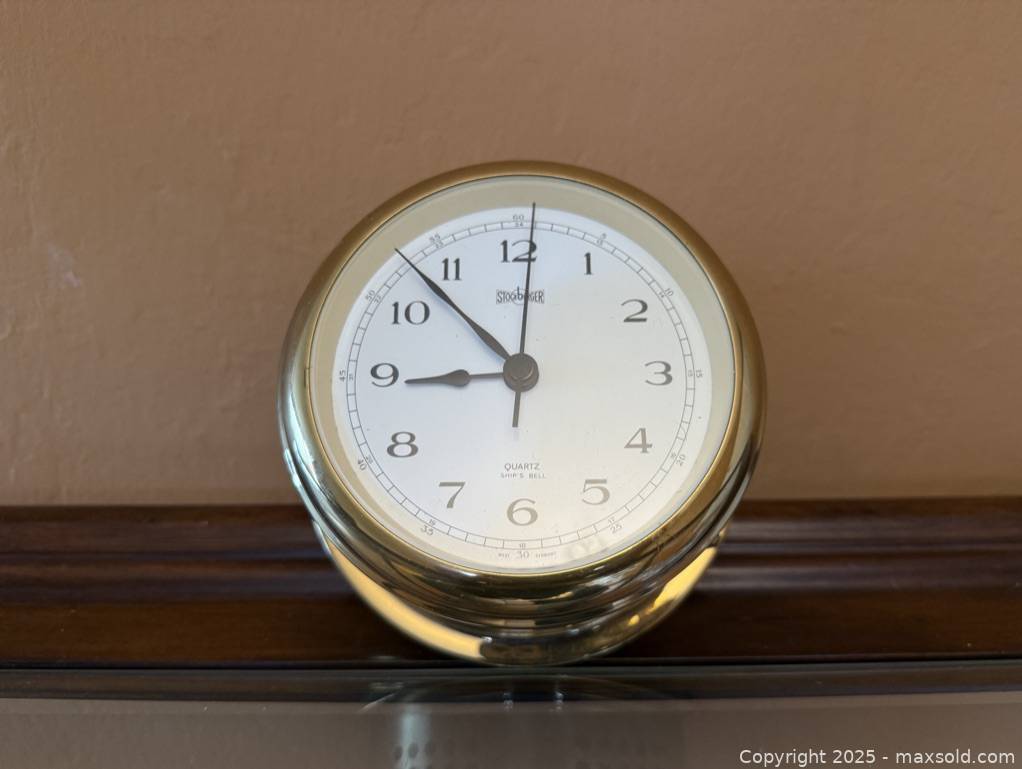 Vintage Stockburger West German Quartz Ship's Bell Clock | Maxsold