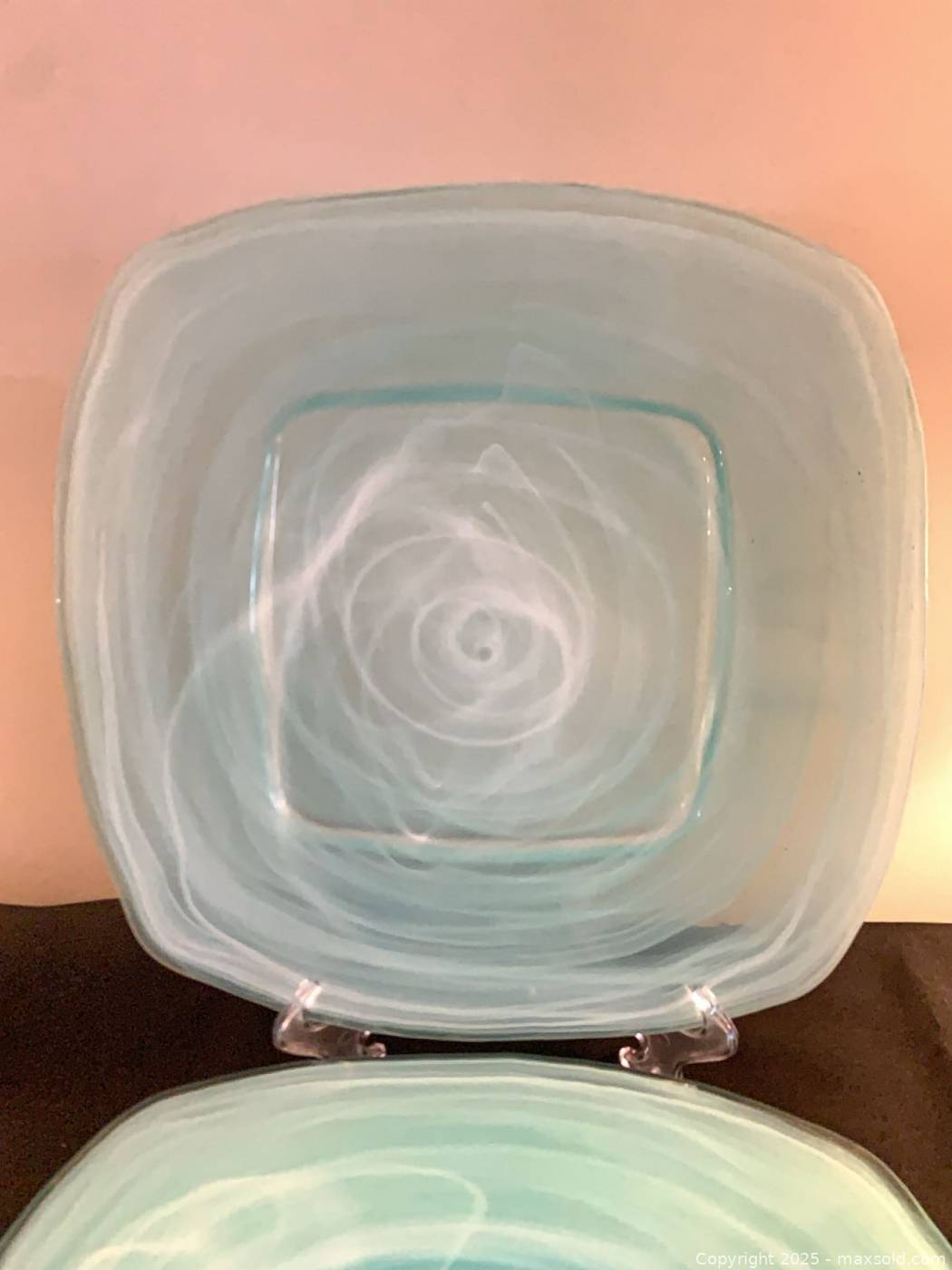 Pier 1 dinner plates, side plates, aqua square plates, candle bases ...