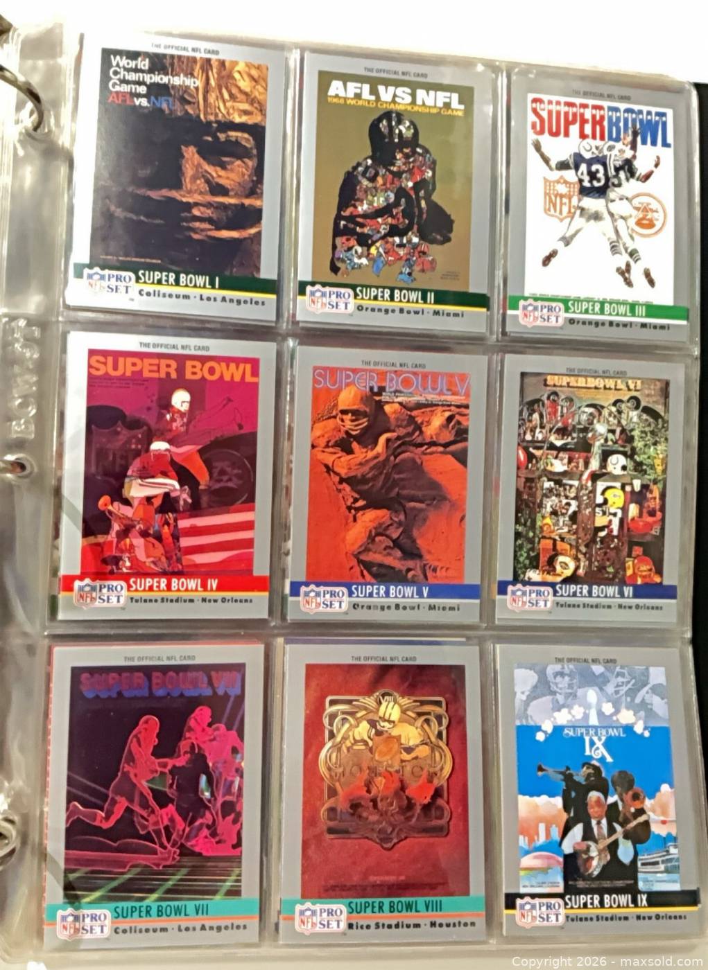 1990 Pro Set NFL Trading Card Binder | Maxsold