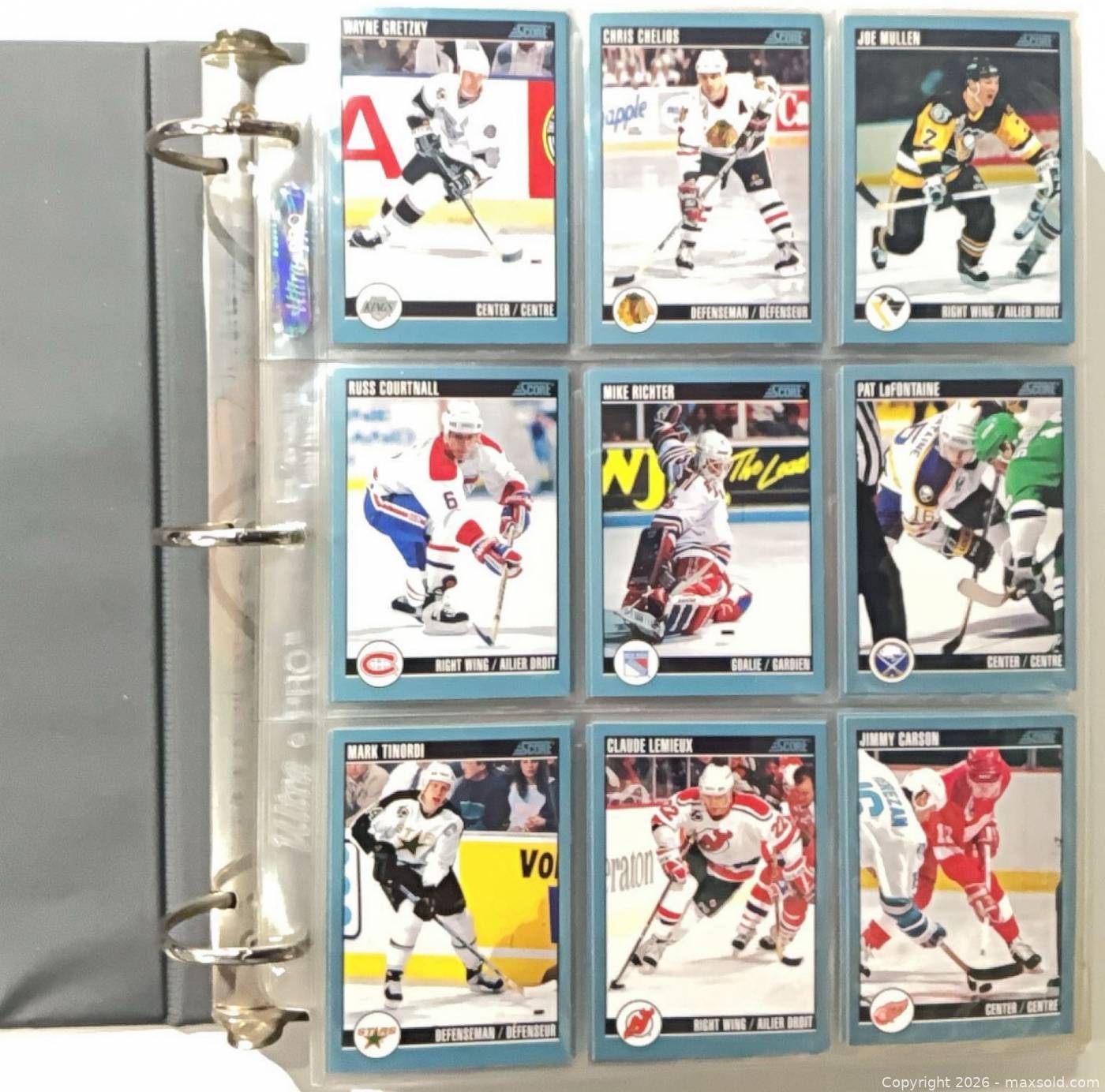 1992 Score hockey trading card lot with binder | Maxsold