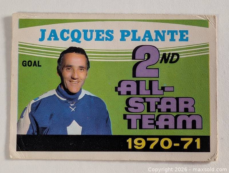 1971-72 O-Pee-Chee Jacques Plante #256 hockey card | Maxsold