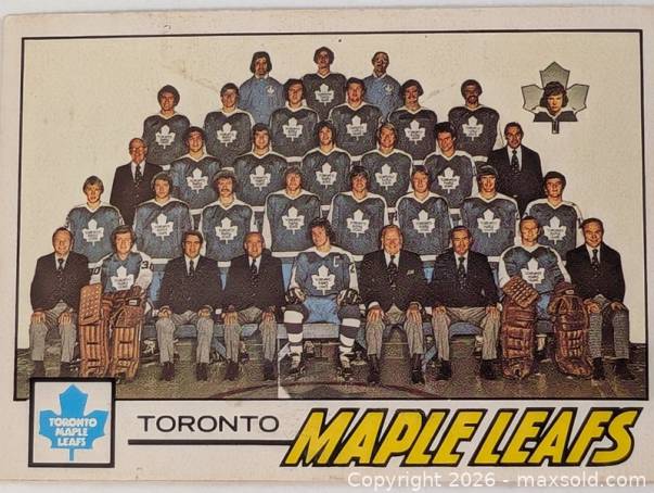 1977-78 O-Pee-Chee Toronto Maple Leafs Team Checklist Hockey Card | Maxsold