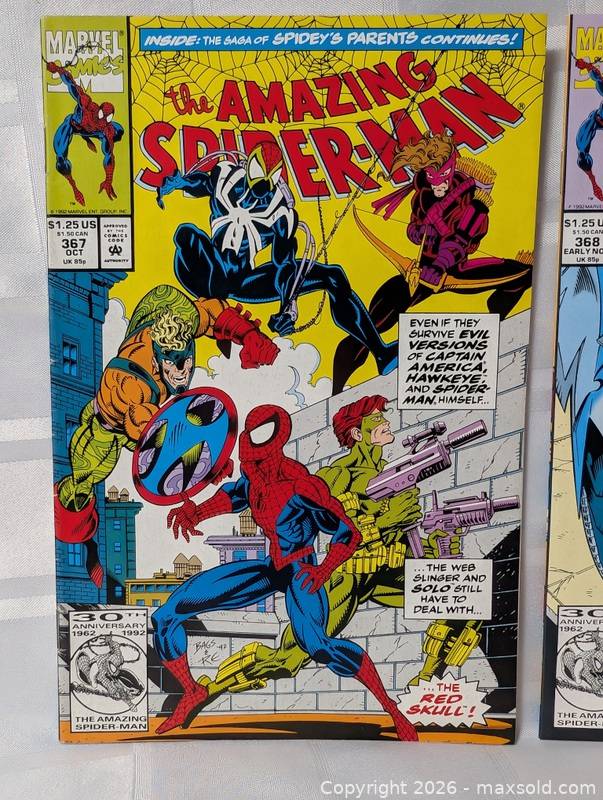 1992 Amazing Spider-Man issues 367 & 368 | Maxsold