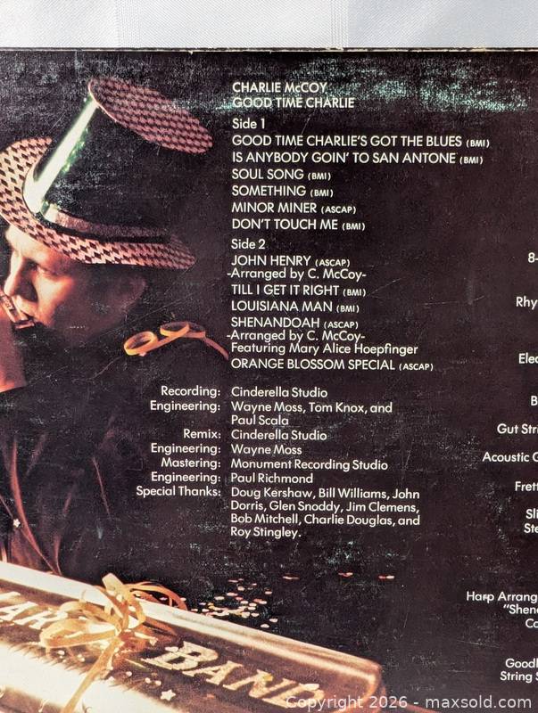 Charlie McCoy "Good Time Charlie" vinyl LP | Maxsold