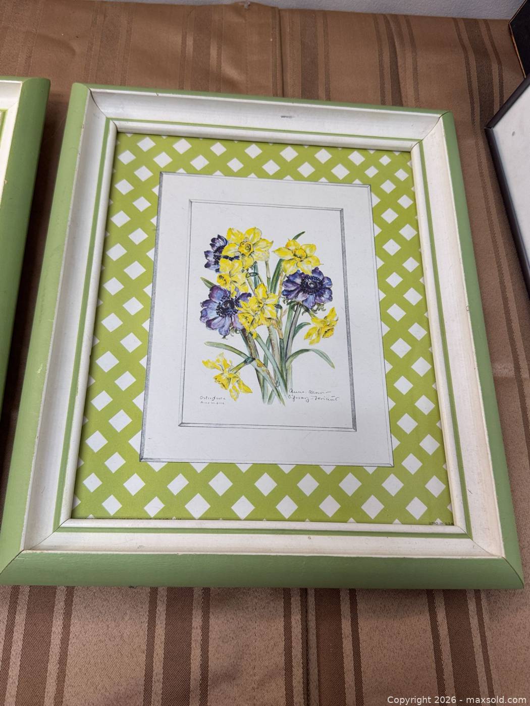 Set of 2 framed floral prints | Maxsold