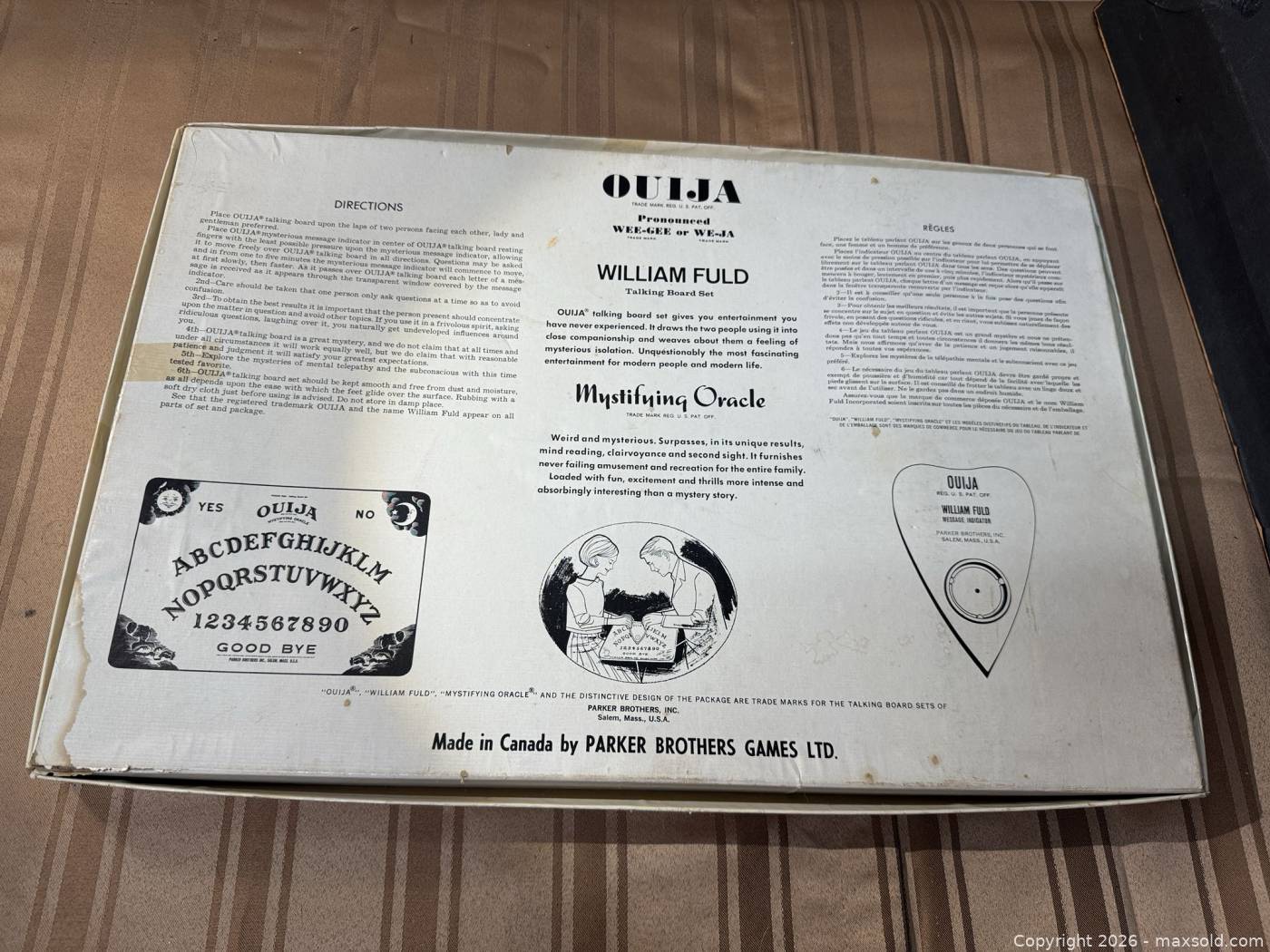 William Fuld Ouija board game set | Maxsold