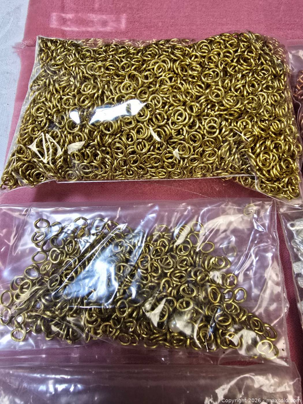 Mixed metal jewelry findings and chain spool | Maxsold