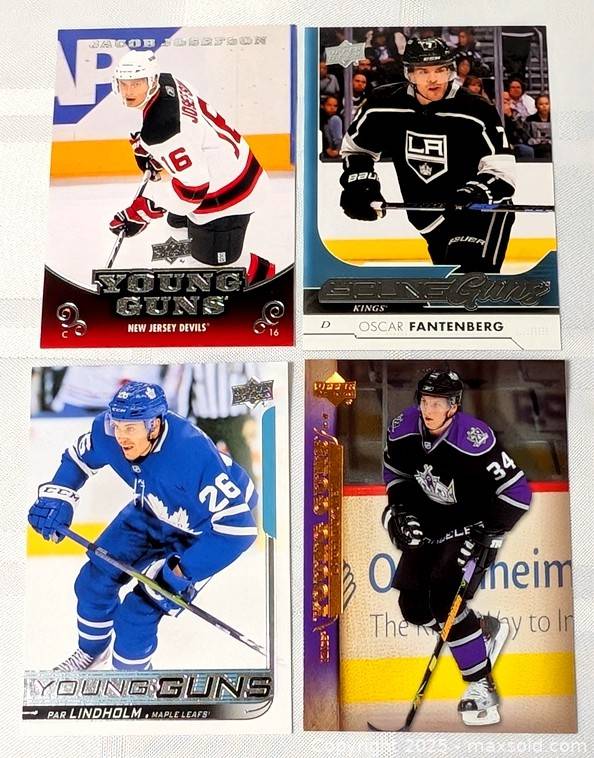 4 Upper Deck Young Guns rookie hockey cards | Maxsold