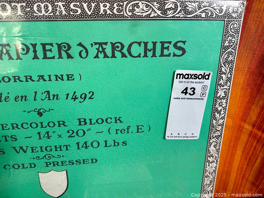 Arches watercolor block with paint tubes | Maxsold