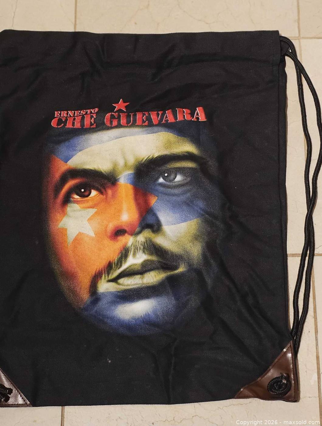 Che Guevara canvas drawstring bag 18x15in | Maxsold