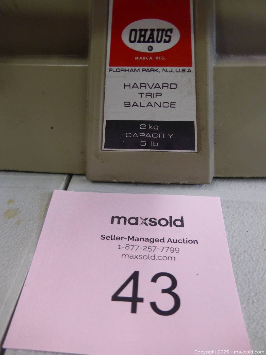 Ohaus Harvard Trip Double-Pan Balance | Maxsold
