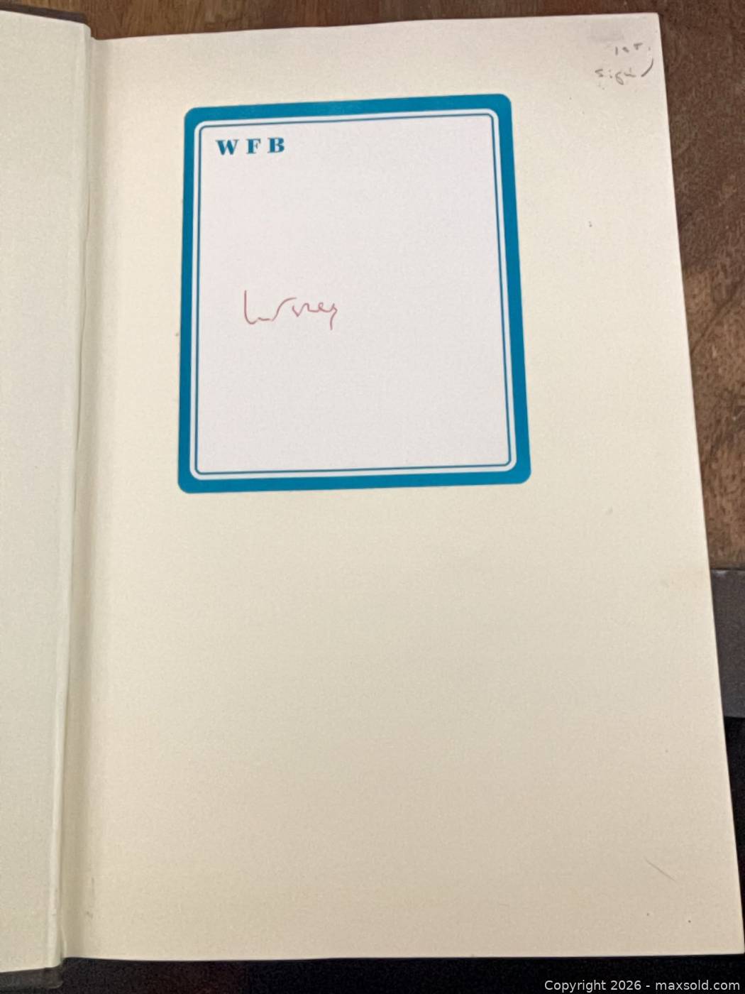 Signed William F. Buckley Jr. "Getting It Right" first edition | Maxsold