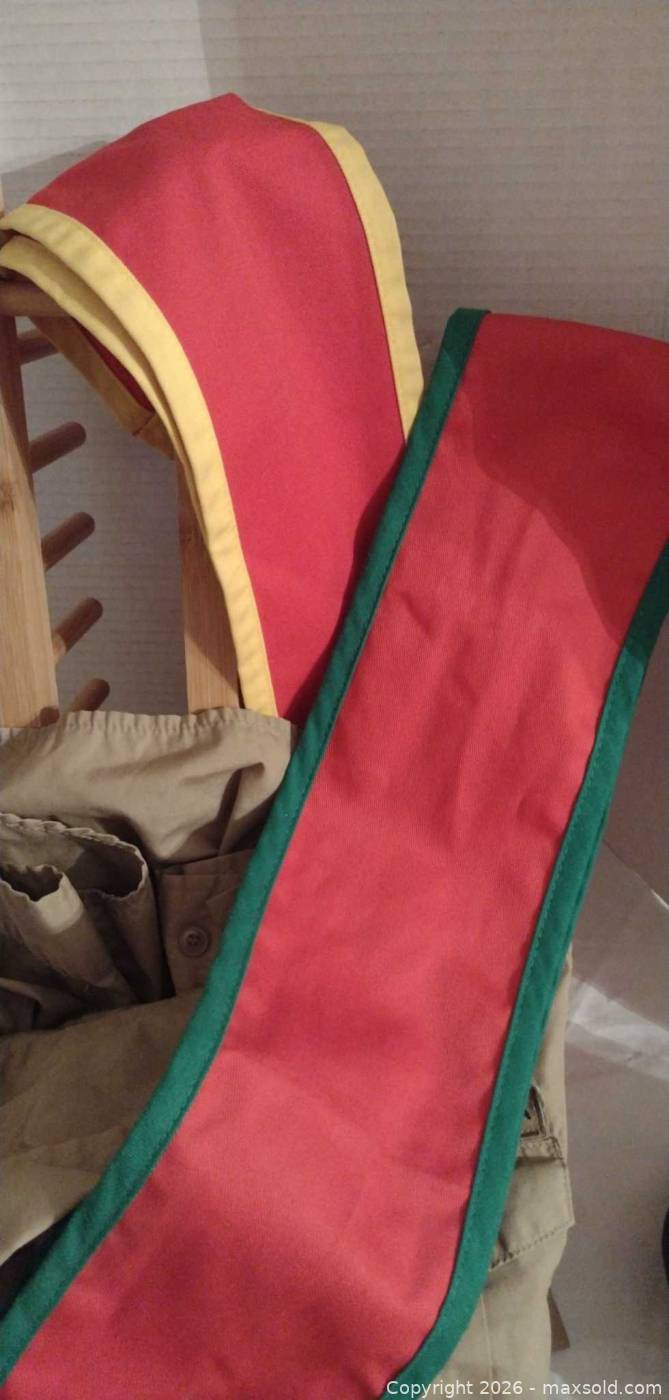 Scouts Canada Cub uniform shirt, neckerchief, two red badge sashes ...