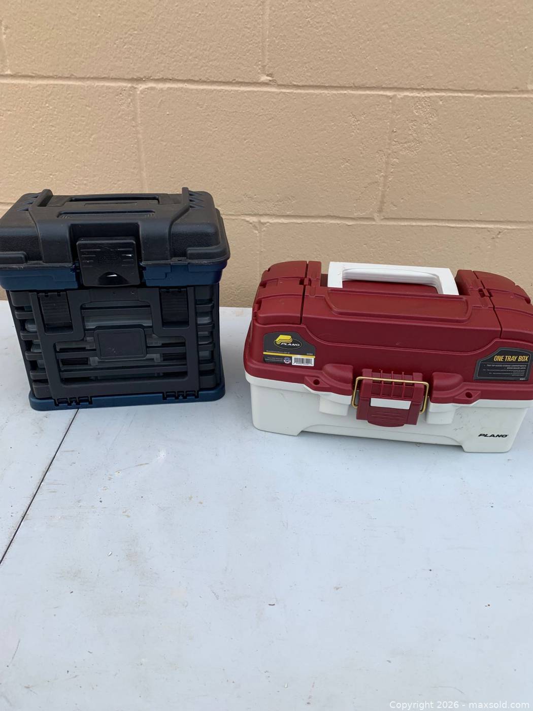 Two Plano plastic tackle boxes | Maxsold