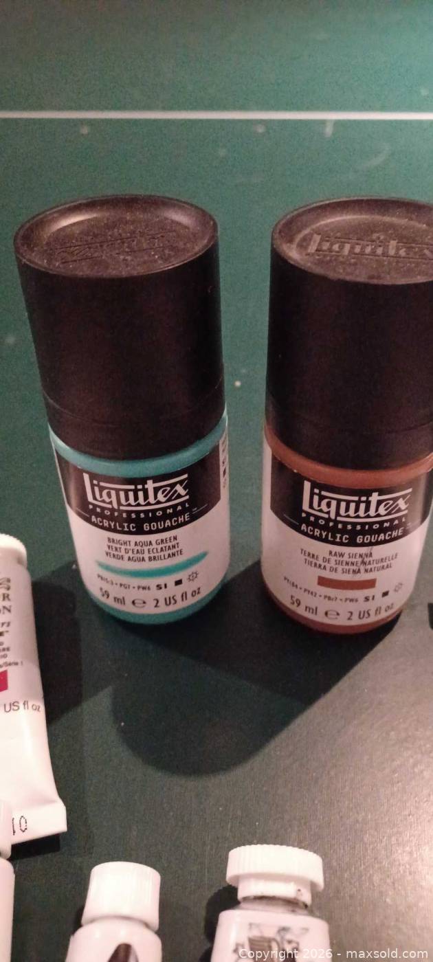 Liquitex, Winsor & Newton, Holbein Gouache and Golden Acrylic Paints ...