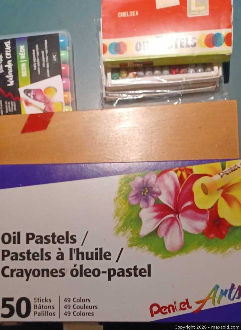 Mixed media pastel and crayon art supplies | Maxsold