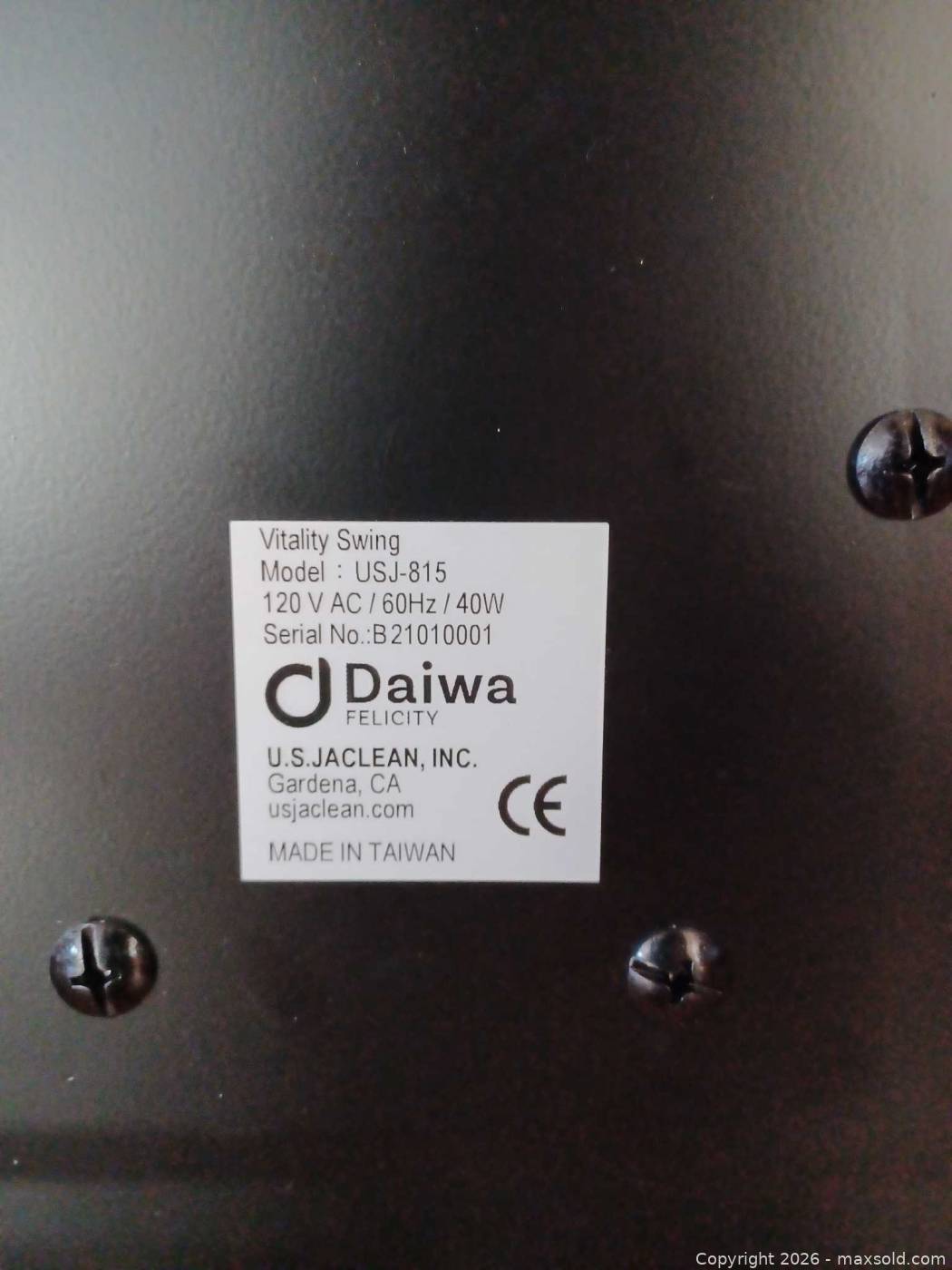 U.S. Jaclean Vitality Swing Chi Motion Therapeutic Device | Maxsold