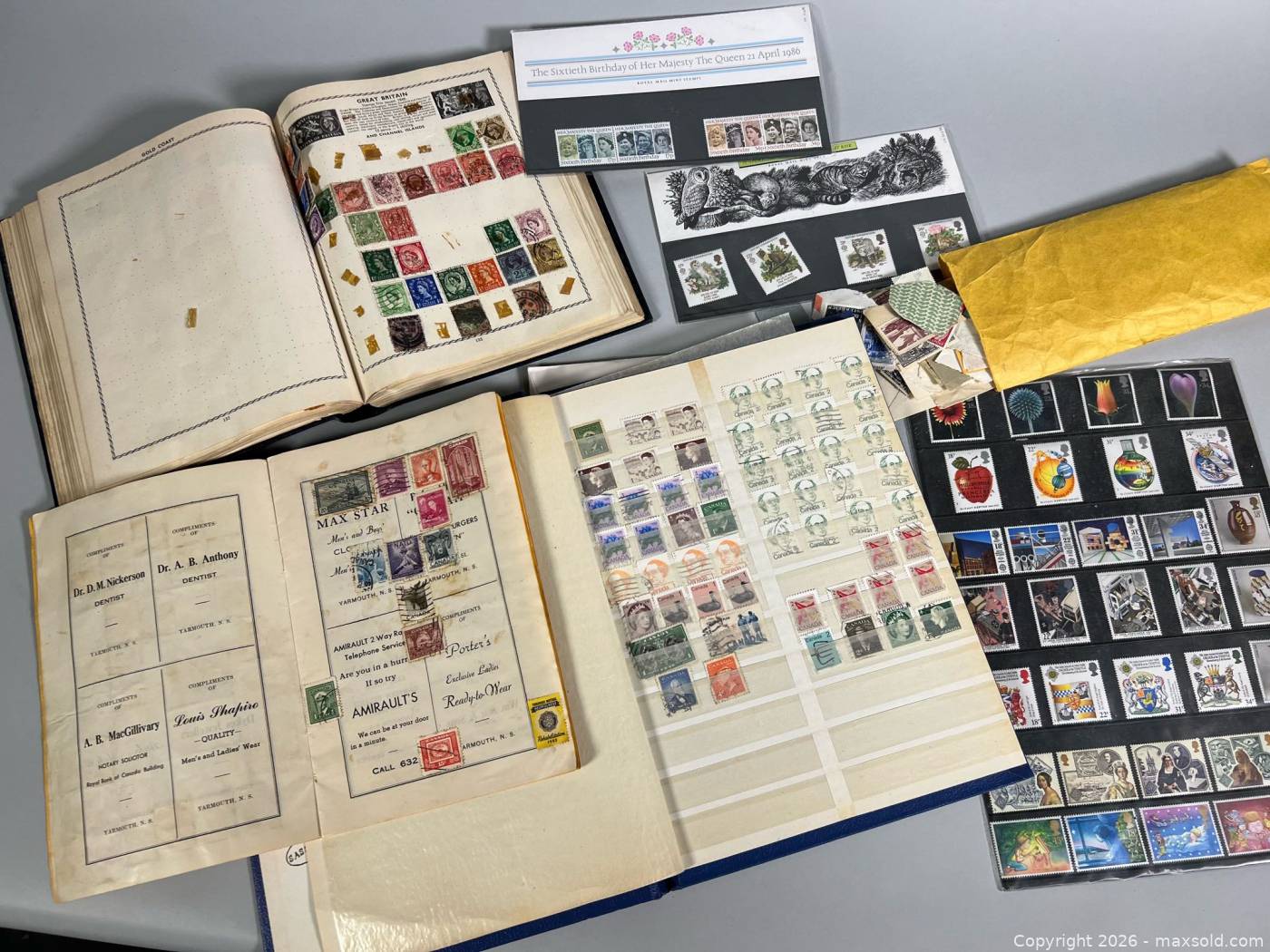 Vintage Canadian Postage Stamps, Album | Maxsold