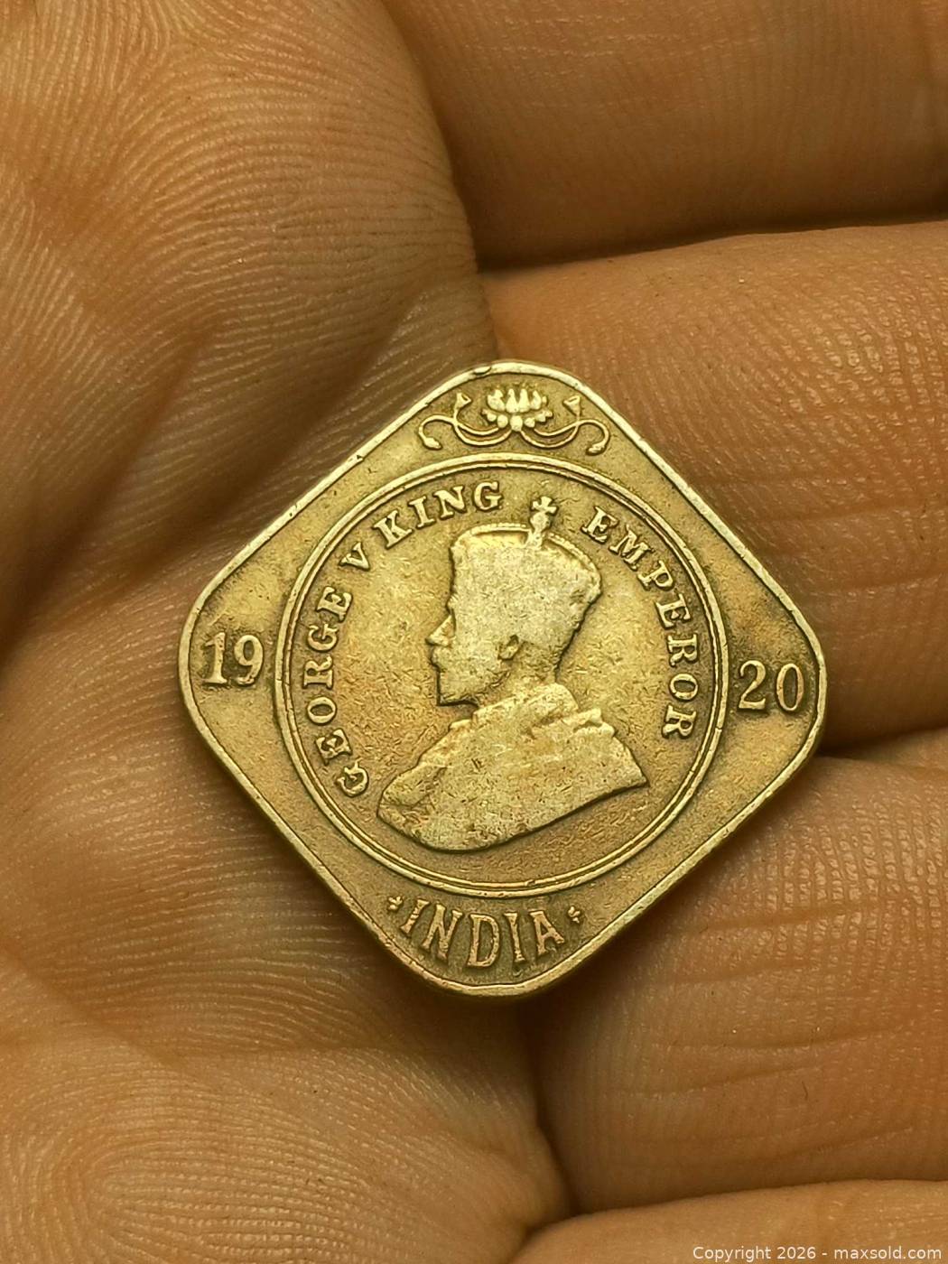 1920 India 2 Annas Square Coin | Maxsold