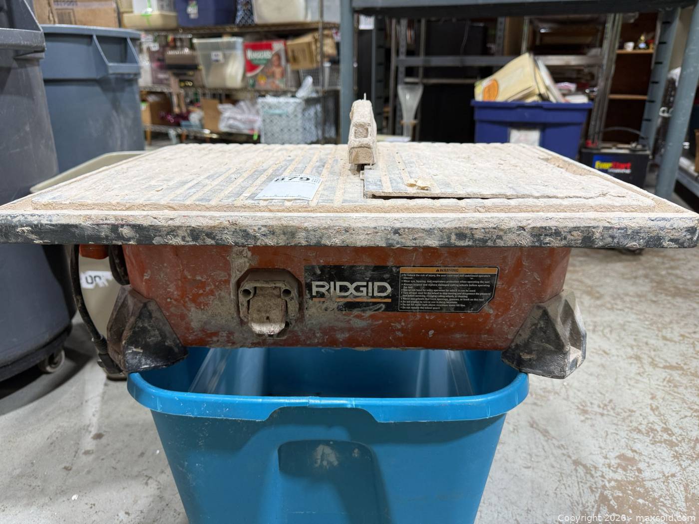 Ridgid wet tile saw 24 in | Maxsold