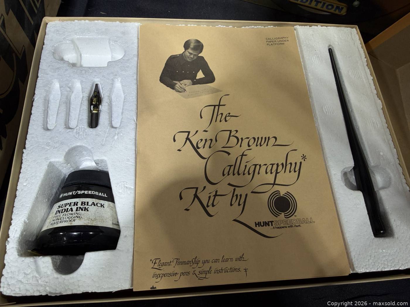 Vintage board and skill games, calligraphy kit | Maxsold