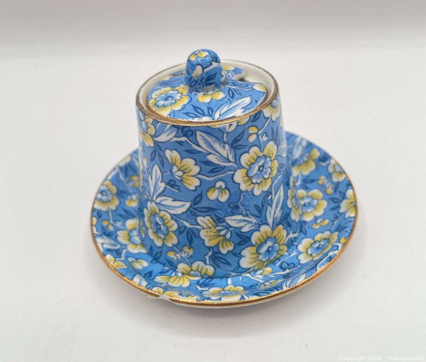 Nelson Ware Skylark chintz jam pot set | Maxsold