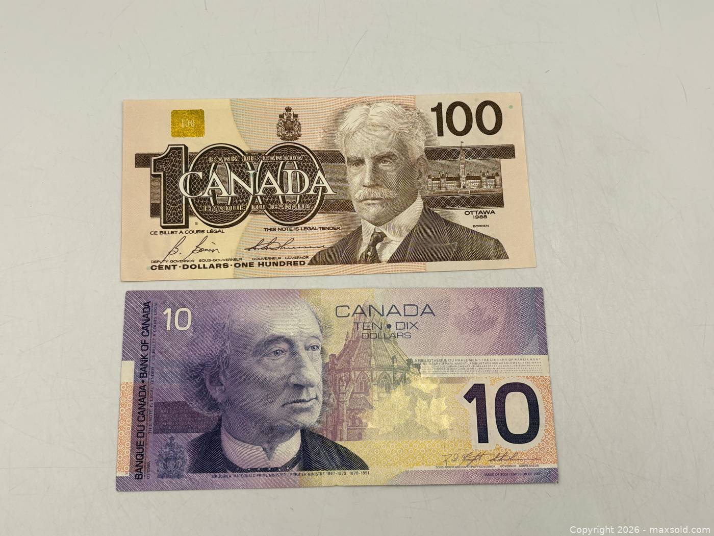 Canadian Bank of Canada Banknotes $1–$100 | Maxsold