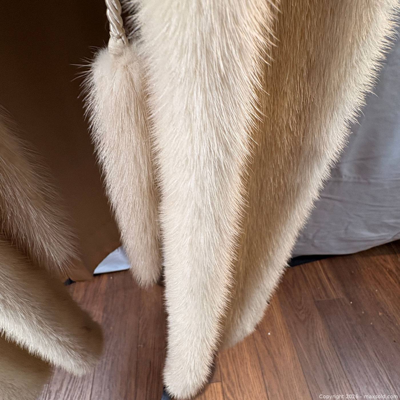 Full Length Cream Fur Coat | Maxsold
