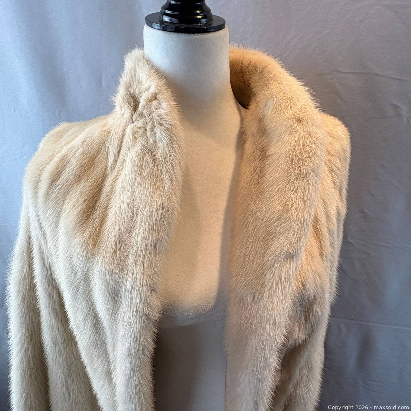 Full Length Cream Fur Coat | Maxsold