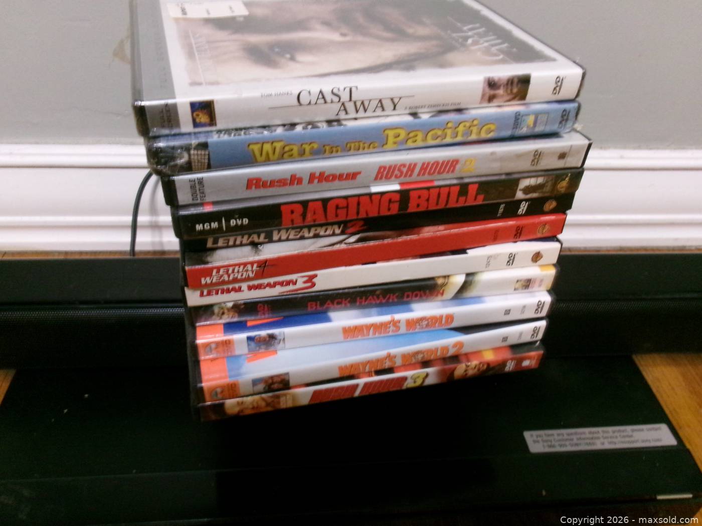 Sony Blu-ray player, OFX soundbar, 10 DVDs | Maxsold