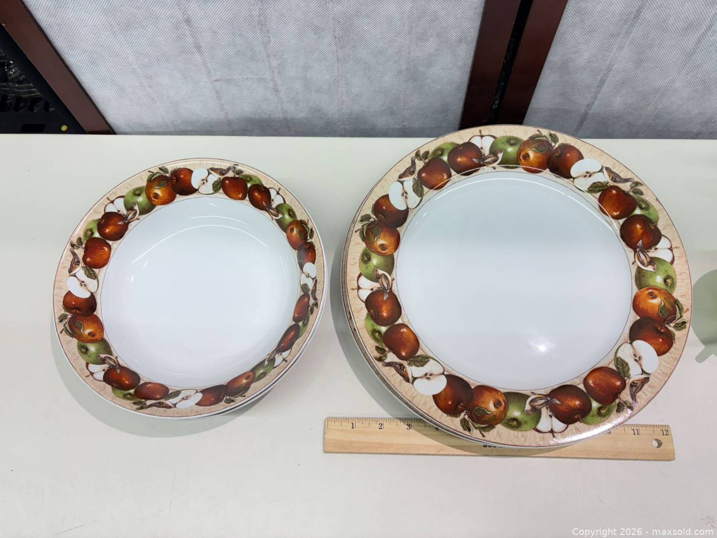 David Carter Brown Apple Orchard tableware and milk glass mix 11pcs ...