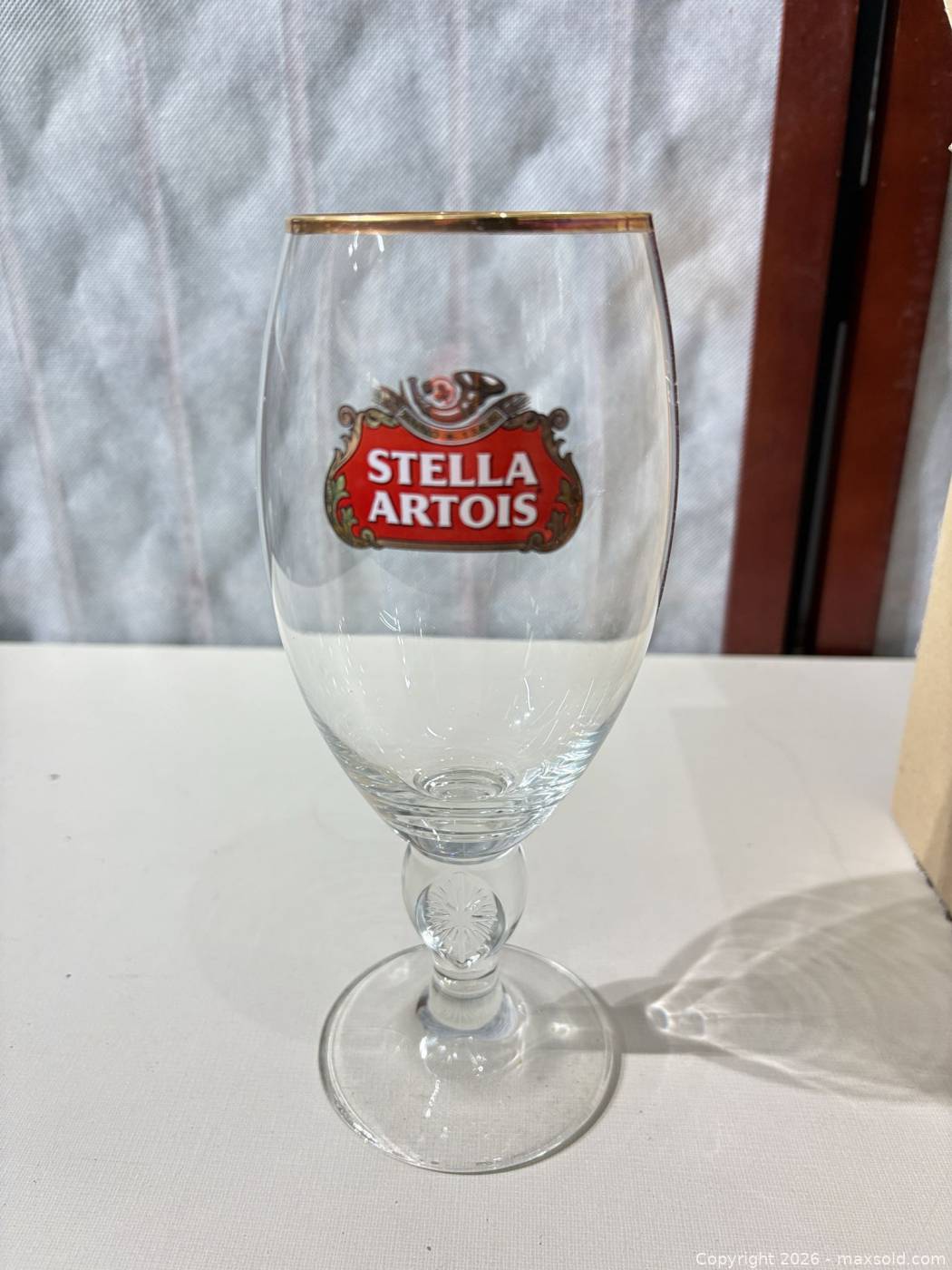Stella Artois 6-Piece 40 cl Beer Chalice Glasses | Maxsold