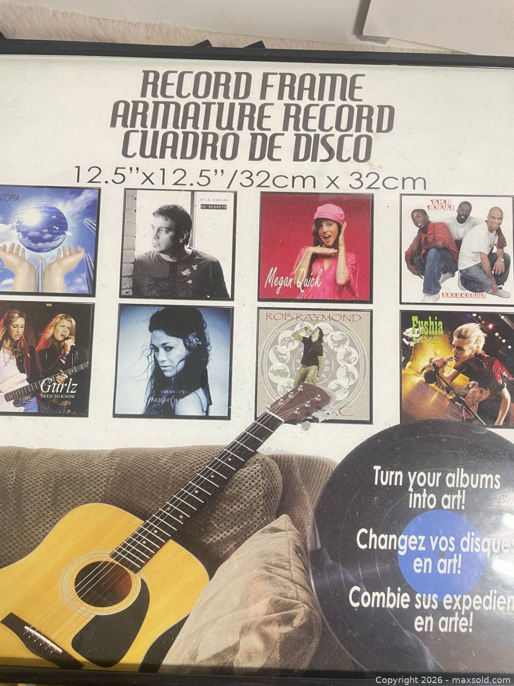 Record album frames 12.5" square, 11 pcs | Maxsold