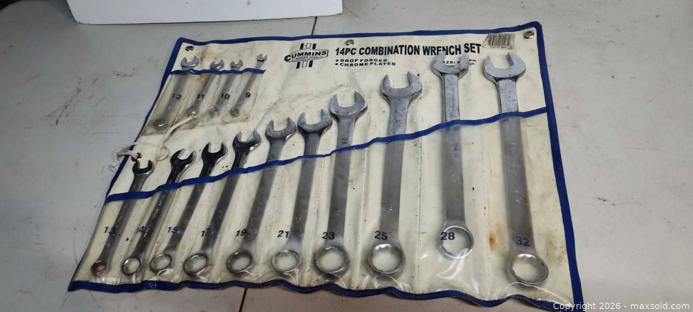 Cummins 14-piece metric combination wrench set | Maxsold