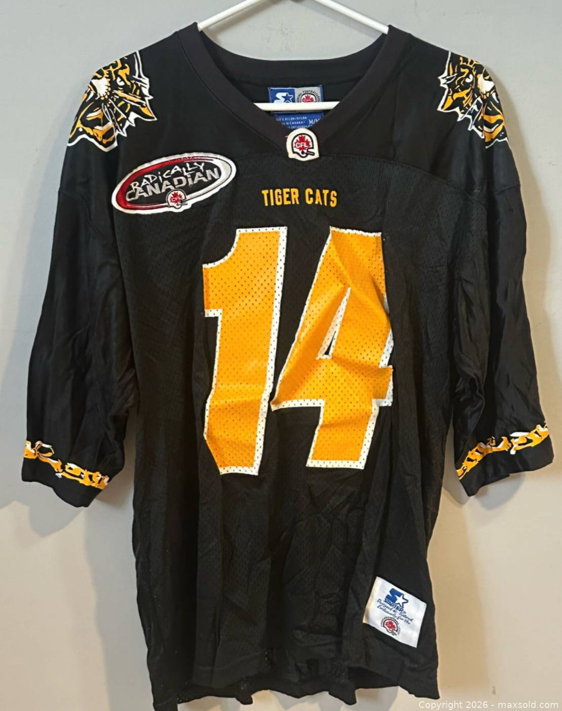 Hamilton Tiger-Cats Danny McManus #14 jersey size M | Maxsold