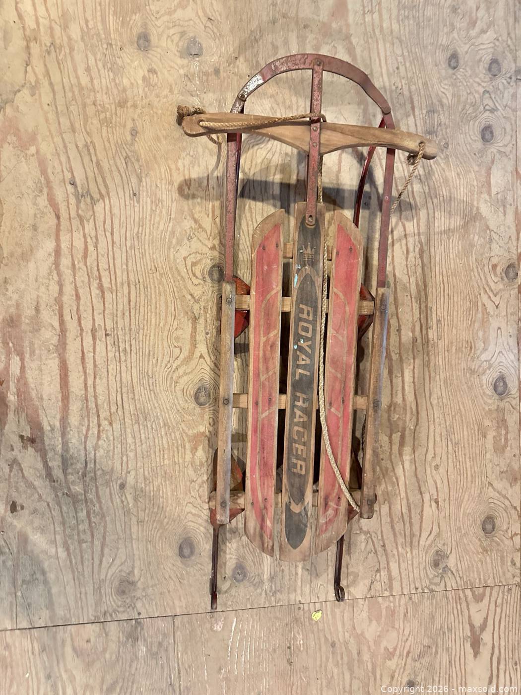 Royal Racer vintage wooden sled | Maxsold