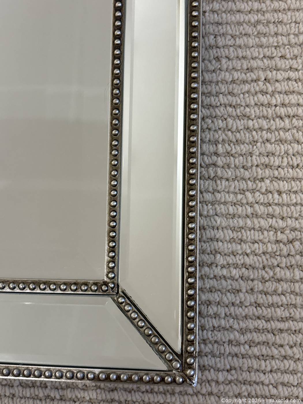 Rectangular Beaded Frame Mirror | Maxsold
